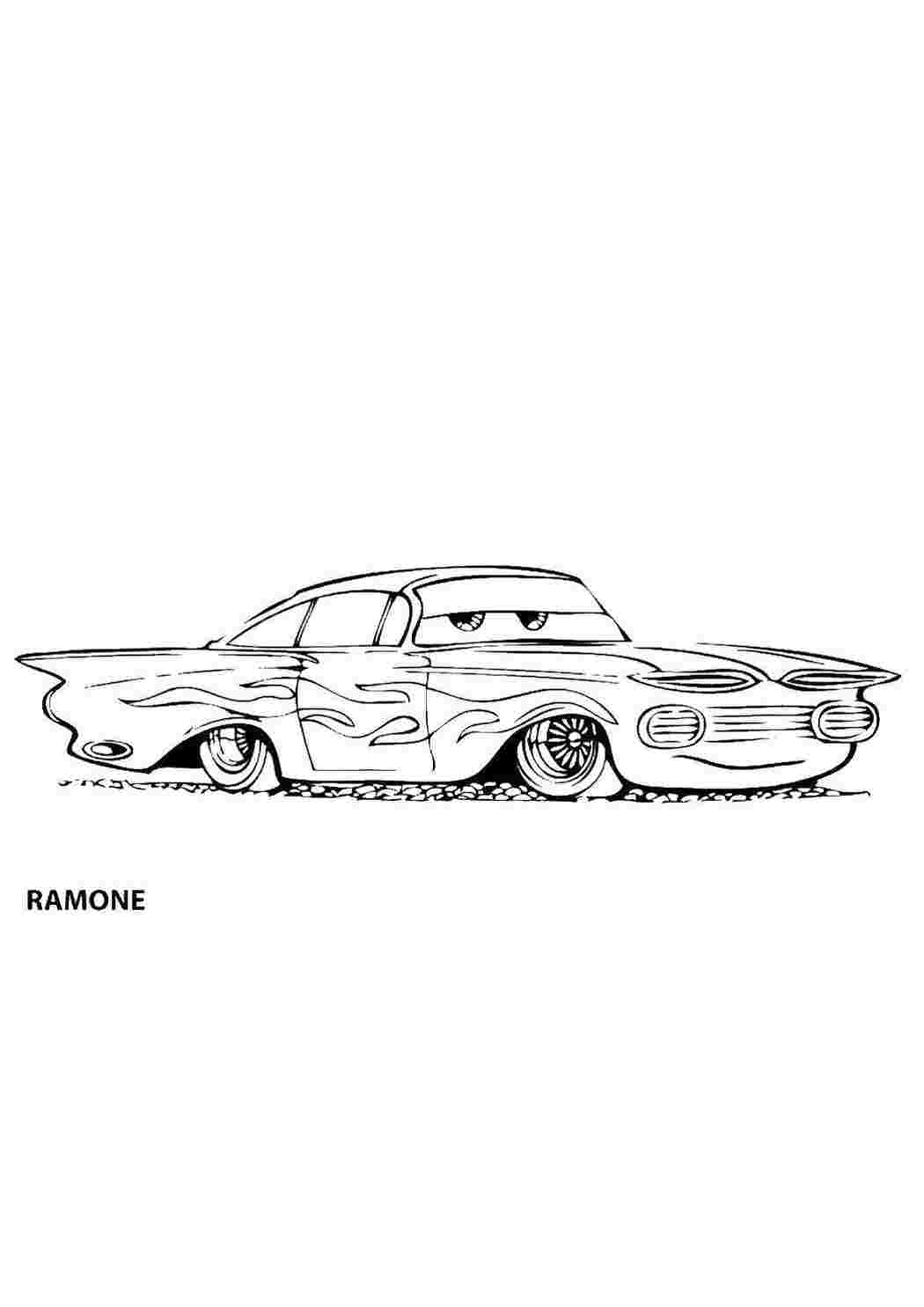 ramone the 59 impala coloring pages